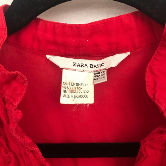 Zara | Tops | Zara Red Top | Poshmark